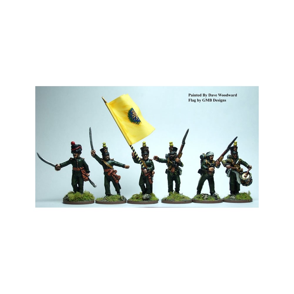 NN9 2nd Nassau-Usingen regt. command advancing