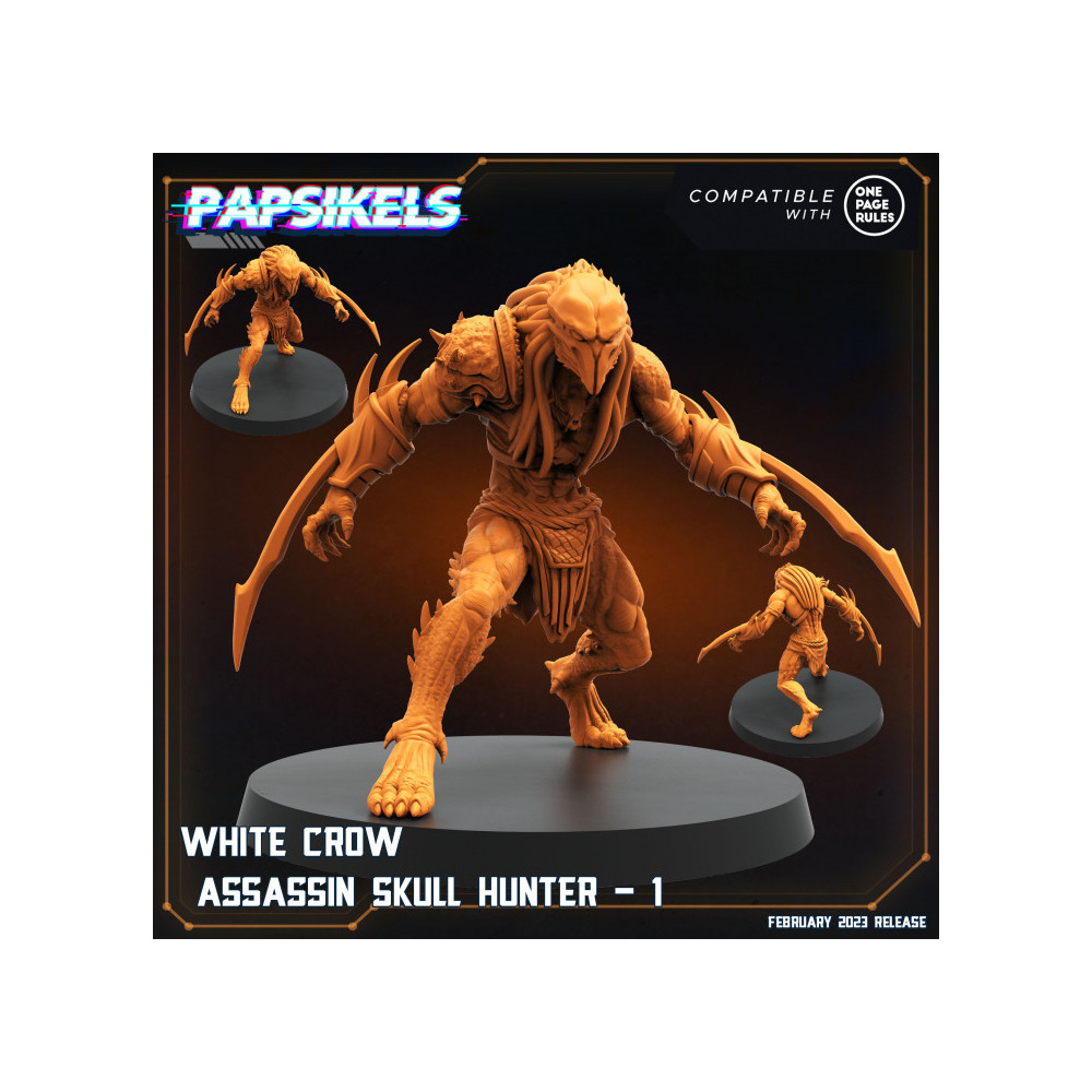 WHITE CROW ASSASSIN SKULL HUNTER